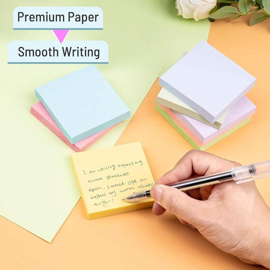 1/5pcs 3x3 Inch Sticky Notes, Soft Self-Adhesive Notes, Easy To Stick ...