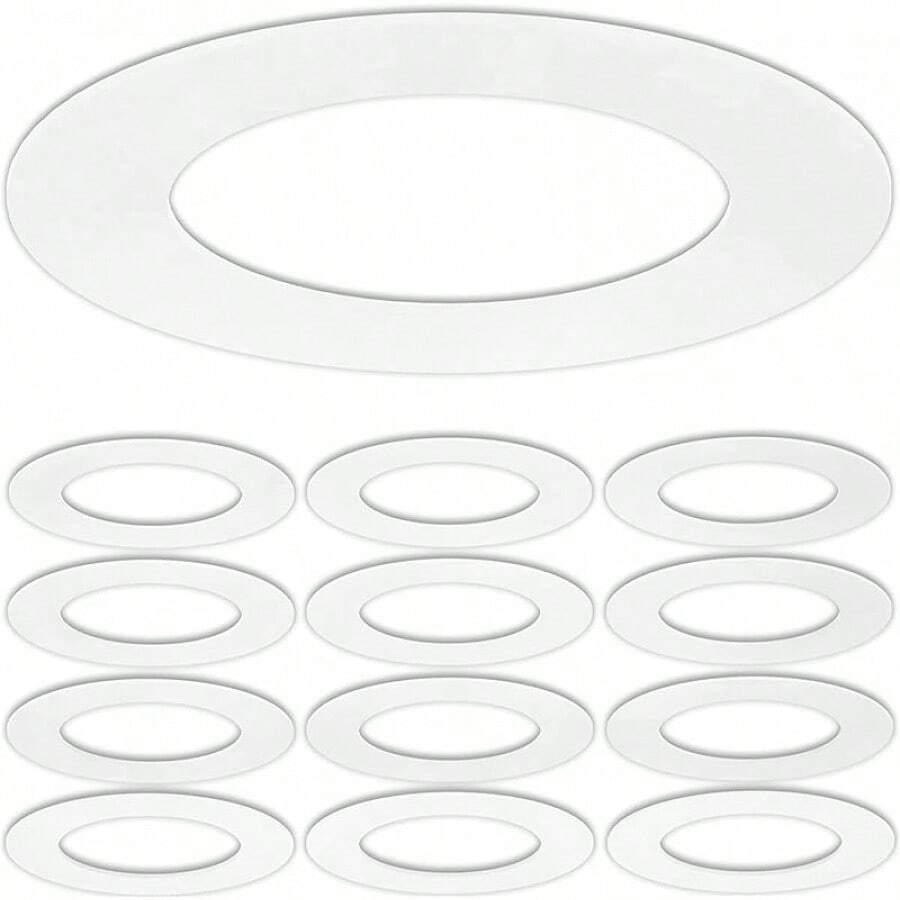 FUCHENGJS6 Pack Matte White Goof Trim Ring 6 Inch Recessed Can Lighting ...