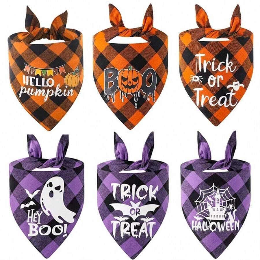 1pc Halloween Bibs For Small, Medium And Large Pets Cat Bib Square Dog ...
