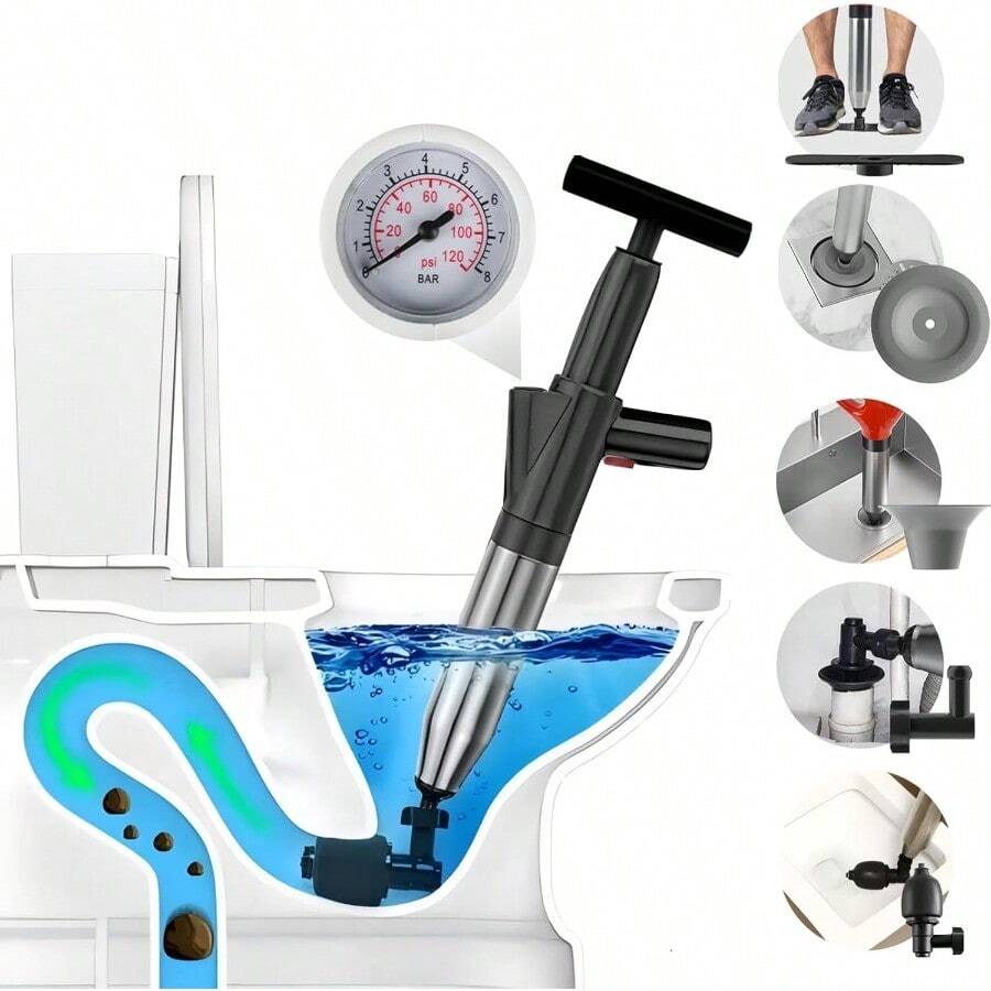 Ventosa de inodoro de alta presión, bomba de inodoro de gran ...