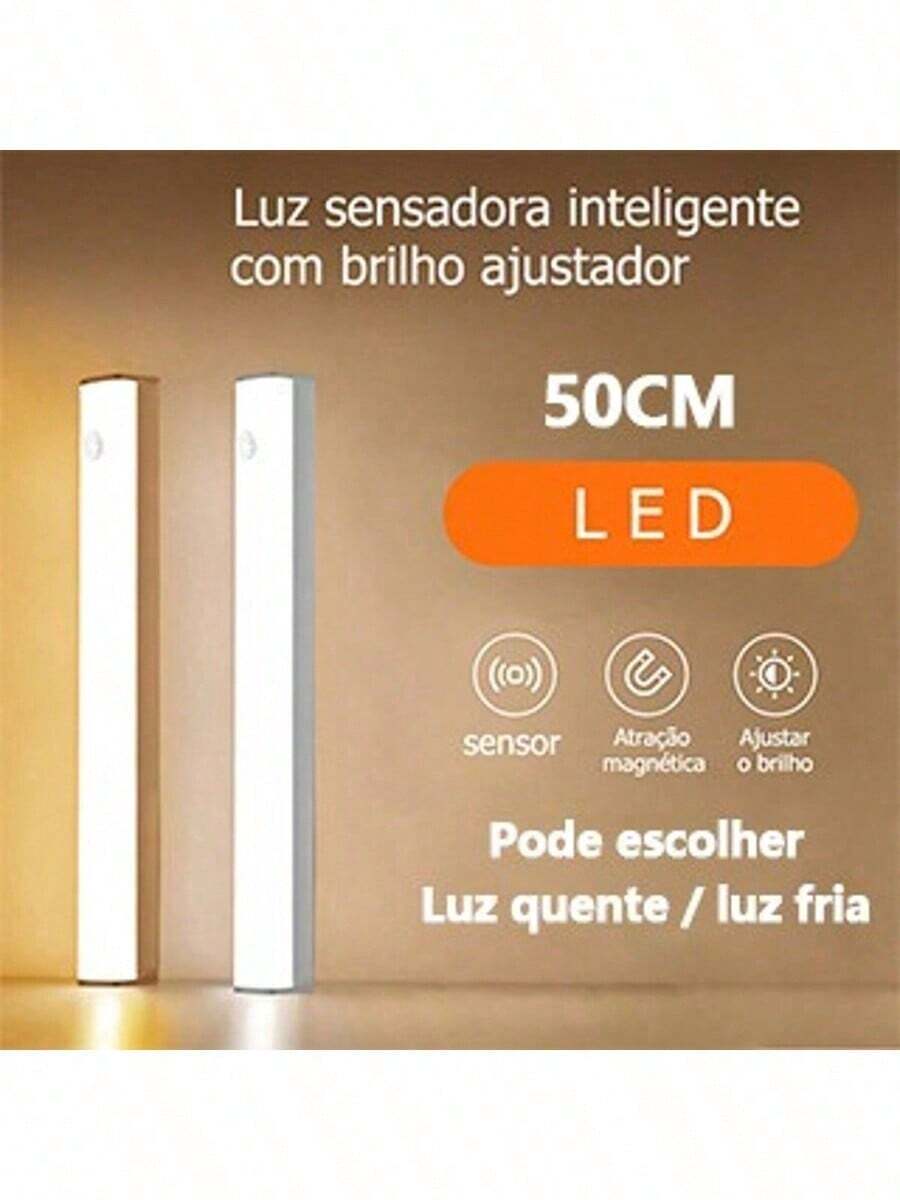 50CM Wireless LED Light Smart Sensor Wardrobe Bedroom Convenience USB ...