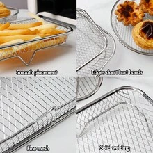 Stainless Steel Fry Basket Rack, Multipurpose Countertop Separator Rack ...