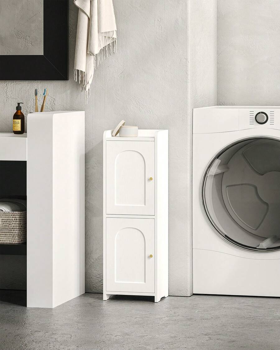 Hzuaneri Bathroom Storage Cabinet, Slim Bathroom Floor Cabinets With ...