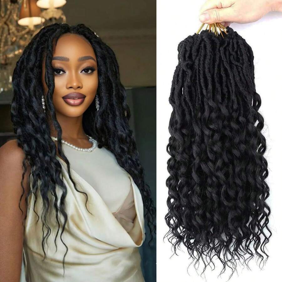 Cheveux de Crochet Faux Locs Profonds 14/24 pouces 1/5/8 paquets ...