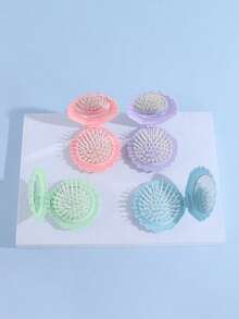 4pcs/1pc Children's Macaron Colorful Shell-Shaped ABS Material Folding ...
