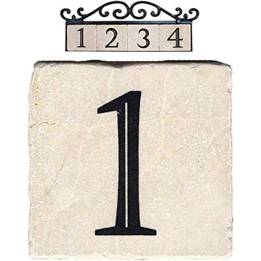 LINMarble Tile House Numbers For Outside House Number Sign House ...