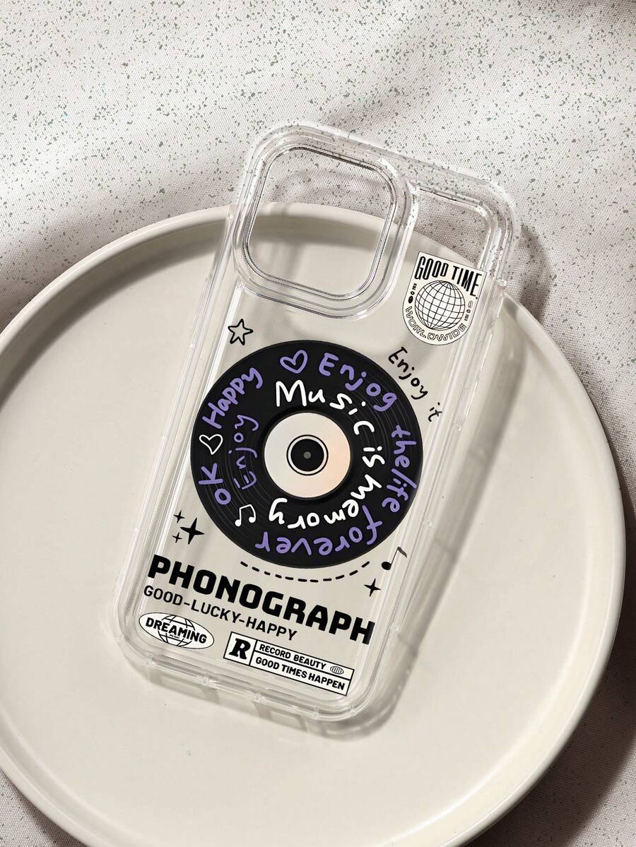 Disco Print Clear Case Compatible With IPhone 16/11/12/13/14/15/15pro/15 Plus/15 Promax/7plus ...