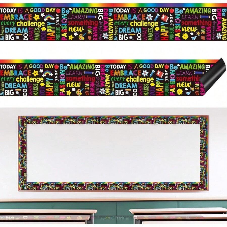 12 Pcs Inspirational Magnetic Border Motivational Bulletin Board Border ...