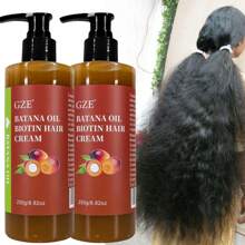 GZE 2pcs Batana Oil Biotin Hair Cream Strong Hair Anti-Breakage Repair ...