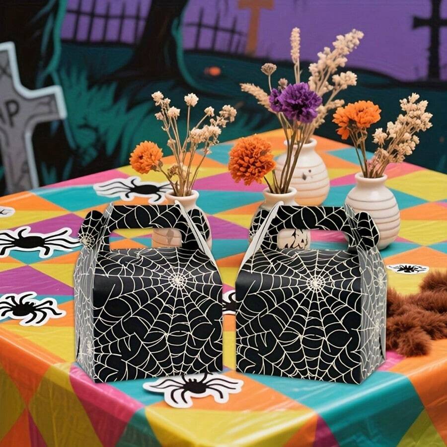 12/24pcs, Spider Carrying Box, Halloween Decor, Halloween Supplies ...