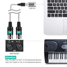 USB To MIDI Cable Converter 2 In 1 PC To Synthesizer Music Studio ...