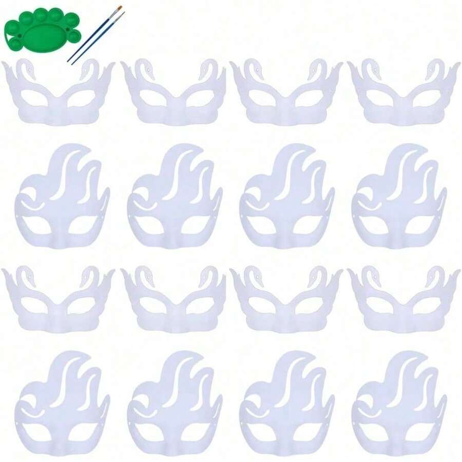 DIY White Masks Paper Cosplay Christmas Party Mask Unpainted Plain ...