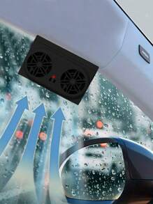 Exaustor automotivo 2 em 1, alimentado por energia solar, USB, com 2 ...