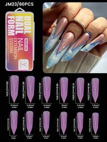 YOKEFELLOW 60/75/302PCS Color Dual Nail Forms For Poly Nail Extension ...