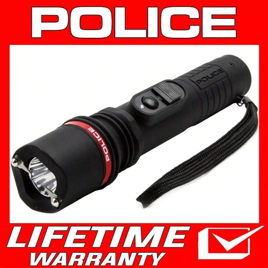 POLICE Stun Gun 305 700 BV Rechargeable LED Flashlight Black | SHEIN USA