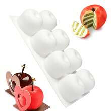 8 Cavity Apple Silicone Mold Apple Mold For Baking, Good For Pastry ...
