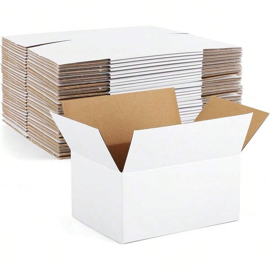 EWAJFBVEupako 10x7x5-Small-Shipping-Boxes-30-Pack-White-Corrugated ...