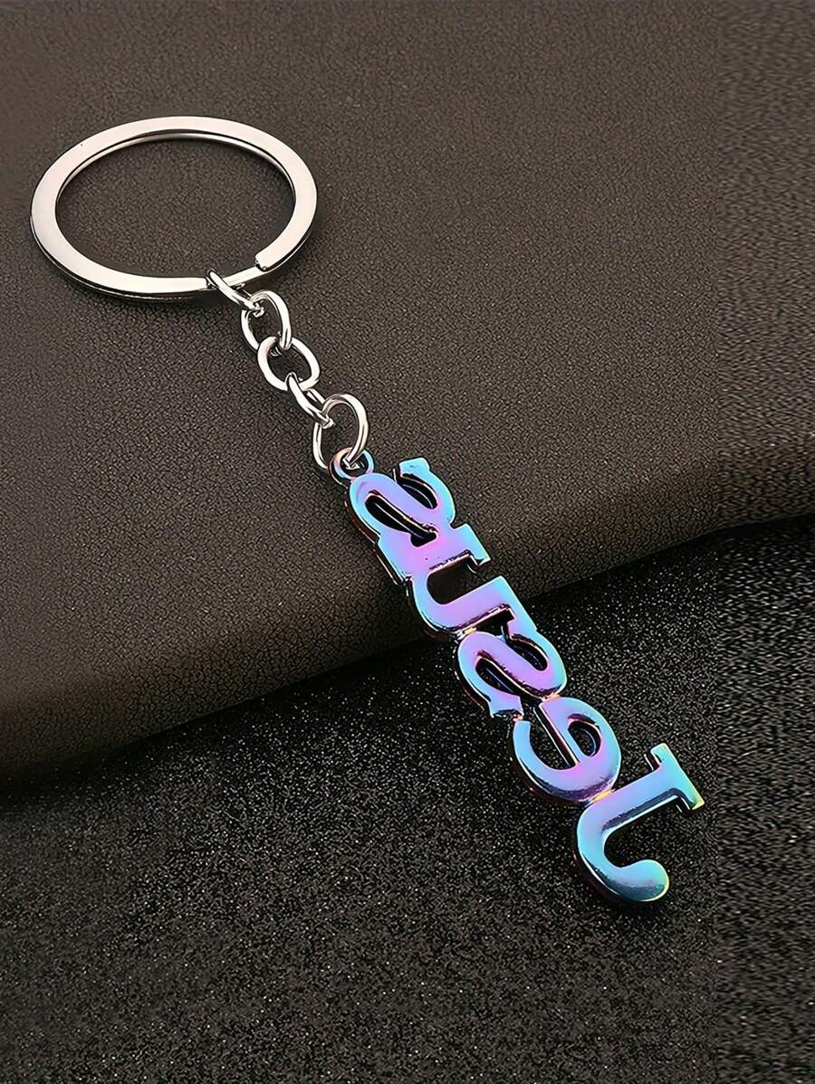 1pc Casual Streetwear Jesus English Letter Car Keychain Pendant Bag ...