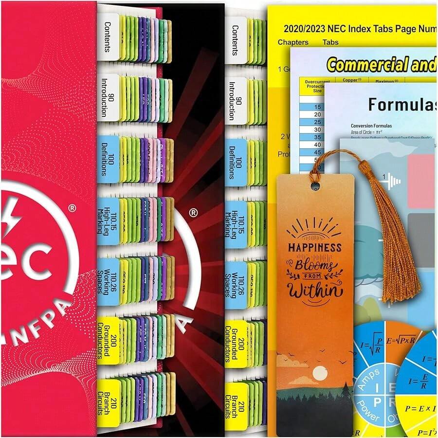 2020/2023 National Electrical Code (NEC) Self-AdhesiveTabs, Color-Coded ...