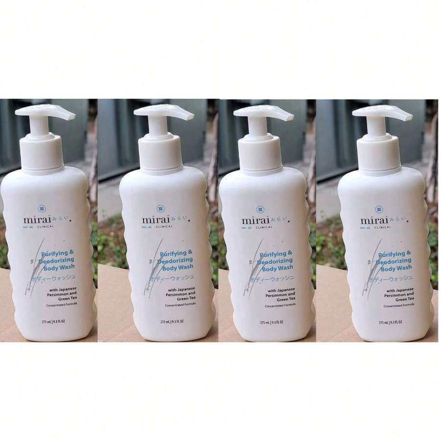 4 X Mirai Clinical Body Wash For Strong Body Odor Renewing Body ...