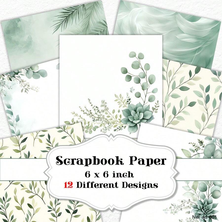 36 hojas de papel para scrapbook de 6" x 6", con 12 diseños diferentes ...