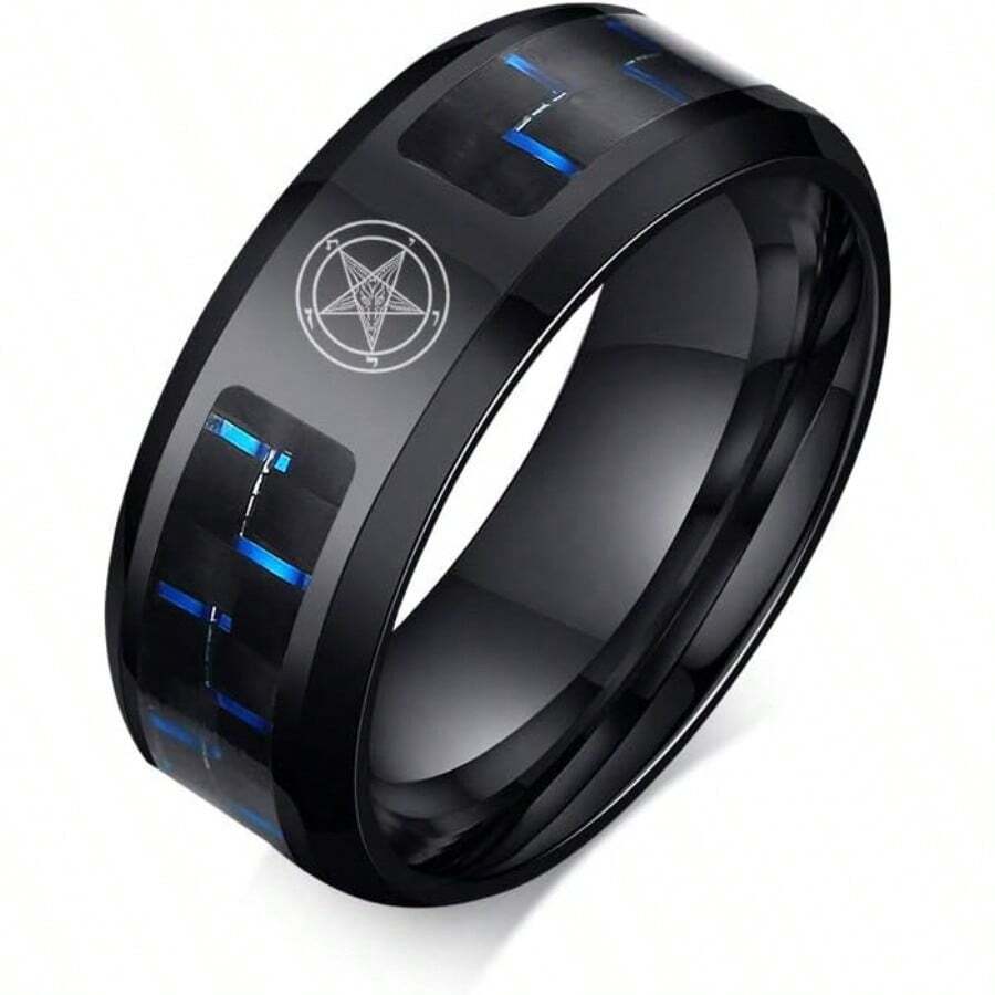 Church Of Satan Jewelry Leviathan Cross Satanic Symbol Ring Stainless ...