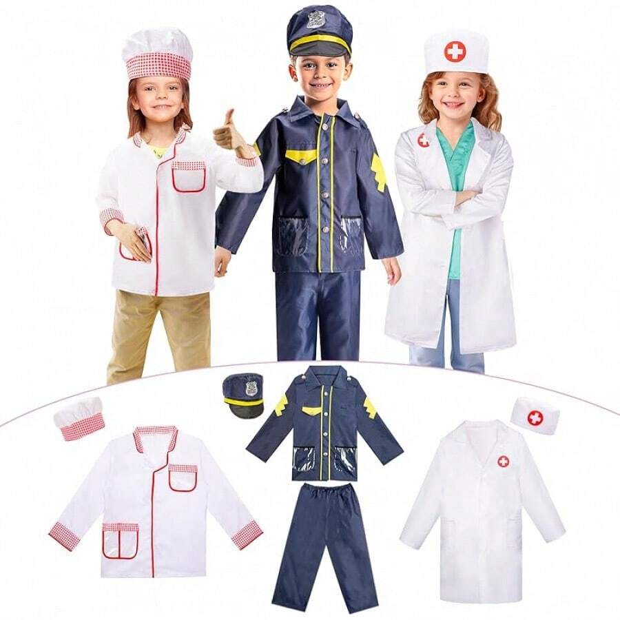 Role Play Dress Up Clothes For 3-8 Years Old Play, 4 Sets Astronaut ...