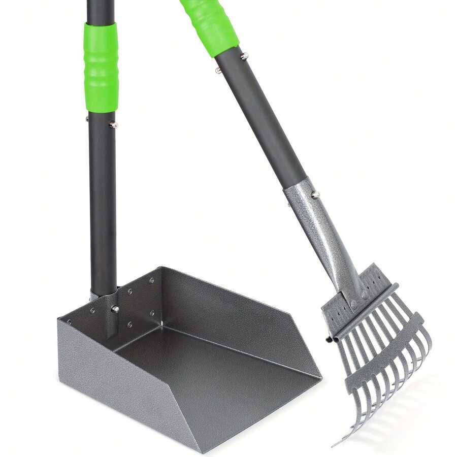 Stainless Steel Dog Pooper Scooper, Dog Poop Tray And Rake Set, Pet ...