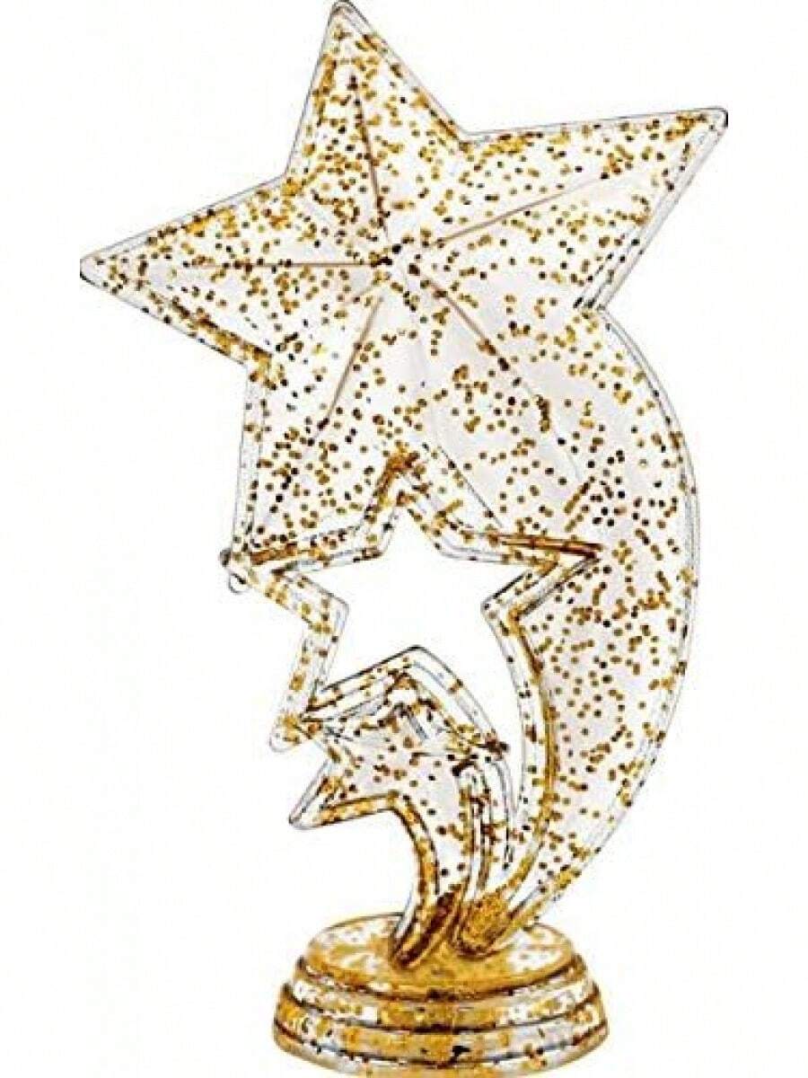 Crown Awards Glitter Star Rocket Trophies, Personalized Pink Glitter ...