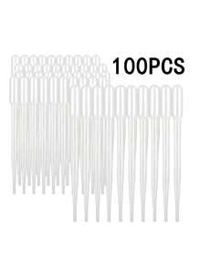 100Pcs Pasteur Straw, Liquid Pipettes Droppers Clear Medicine Eye ...
