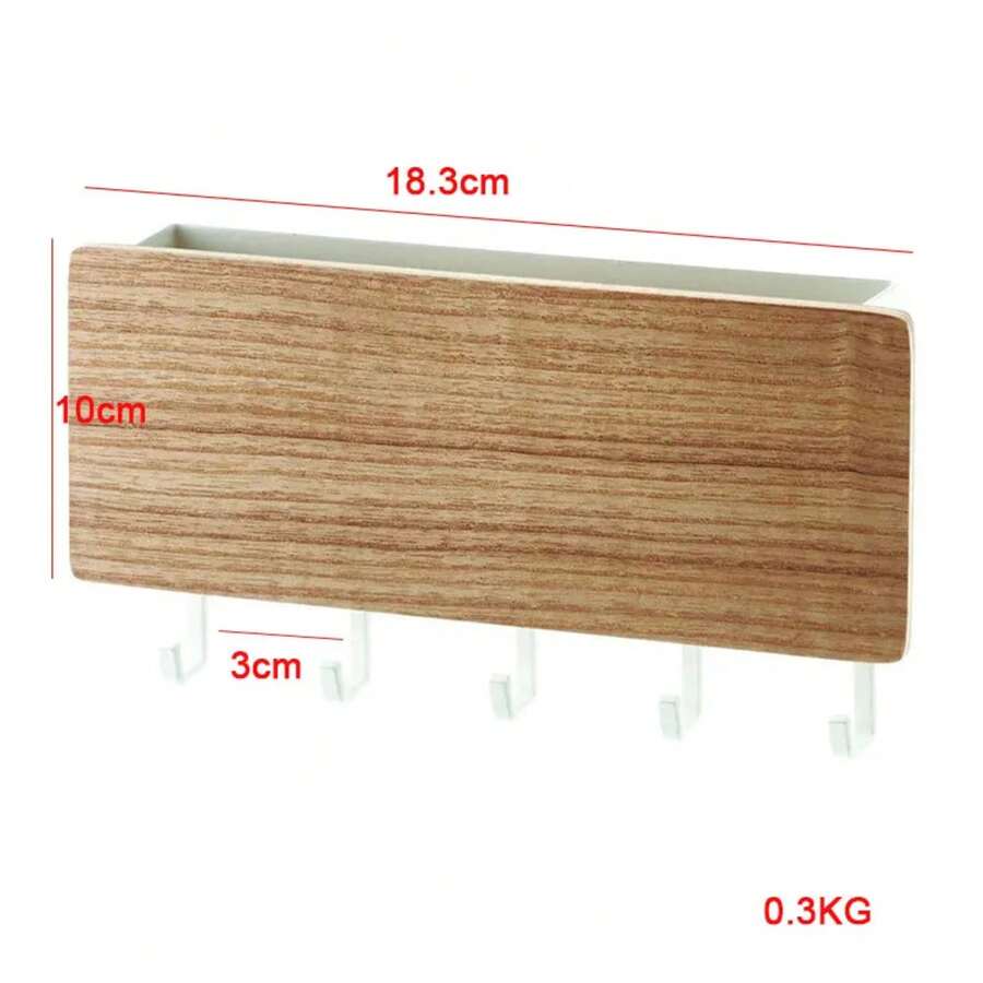 Wall Hanging Bamboo Key Hanger Holder Wall Organizer Rectangle Key Rack ...