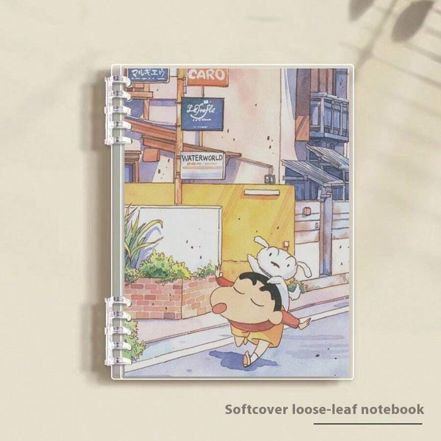 CRAYON SHINCHAN 2025 New Crayon Shin-Chan Notebook A5 Loose-Leaf Lined ...