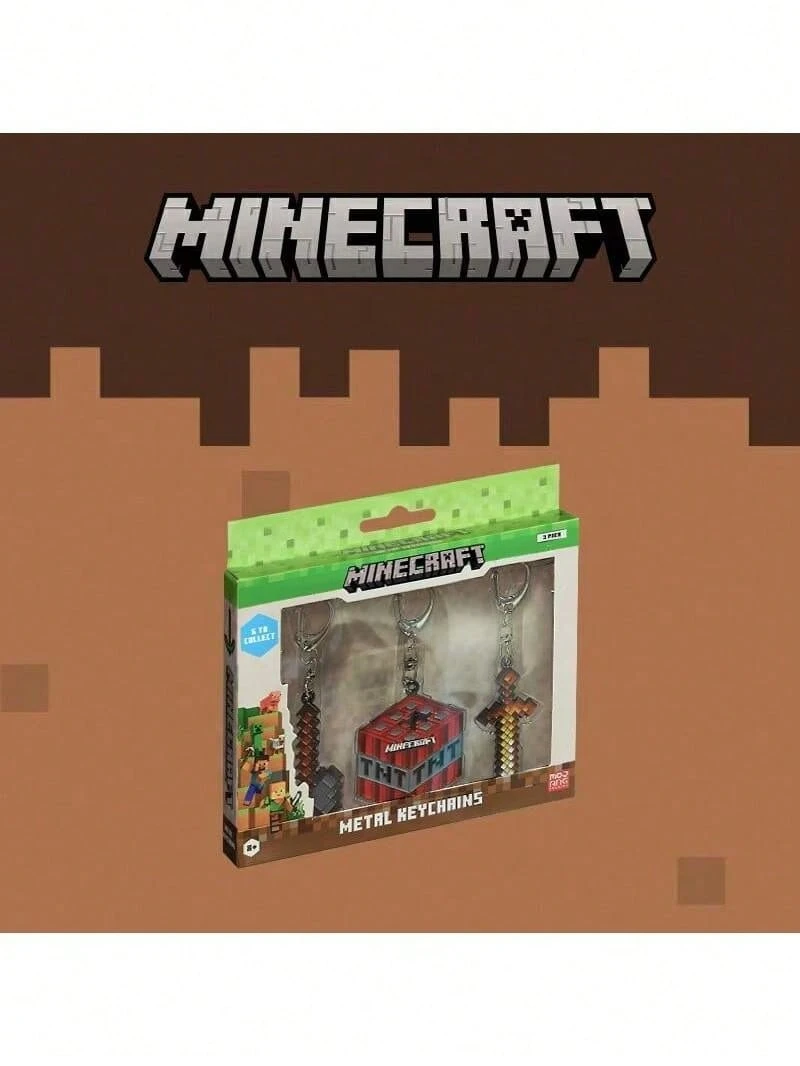 Spin Master Minecraft Metal Keychains Set, Officially Authorized ...