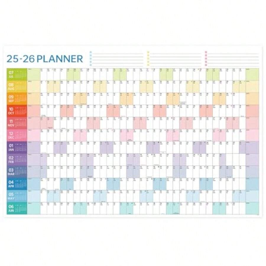 20252026 Wall Calendar Yearly Wall Calendar 20252026 July 2025 June ...
