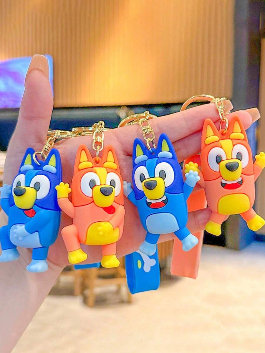 Bluey Keychains - PVC Material Cute Cartoon Character Designs Suitable ...