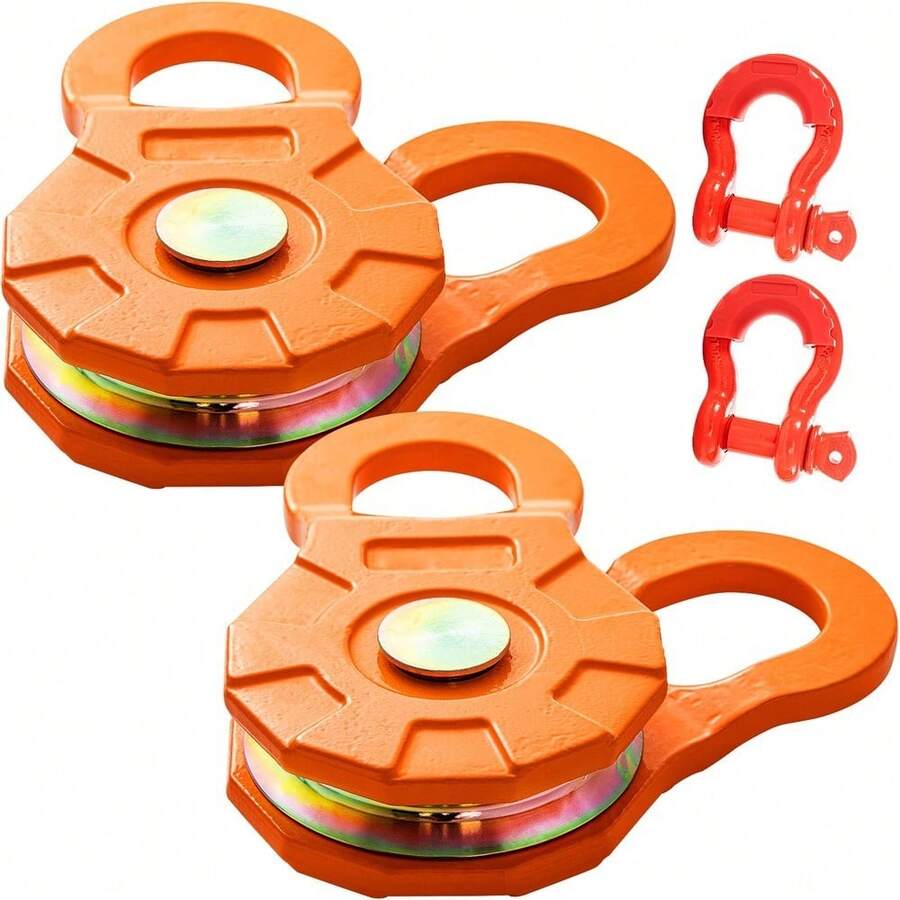 2 Pack Snatch Block 20T-44093 LBS Breaking Recovery Winch Pulley For ...