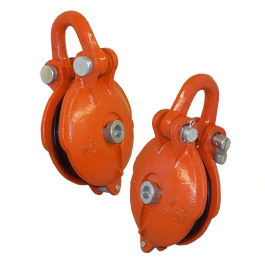 4.5 Ton Bail Snatch Block Hoist Rig-Ging Shackle Wire Rope 5" Pulley ...