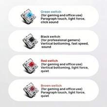 Acer OKW132 Split Mechanical Keyboard Medical Grade Silicone Keycaps 87 ...