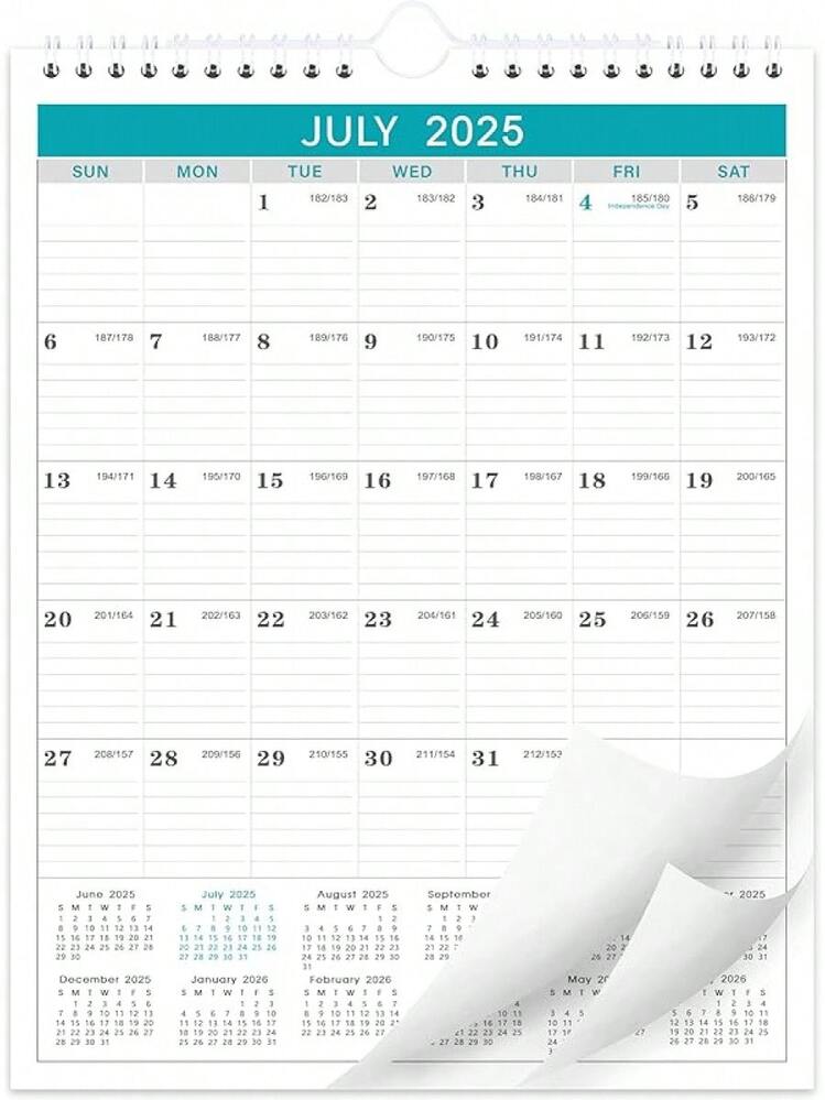 Calendar 2025-2026, 18 Months Wall Calendar From July 2025 To December ...