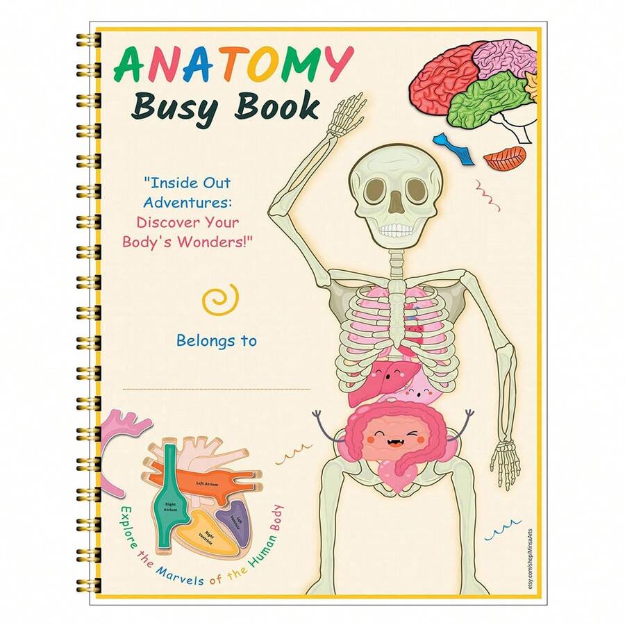 (1pc) Children's Anatomy Practice Notebook, Interactive Anatomy ...