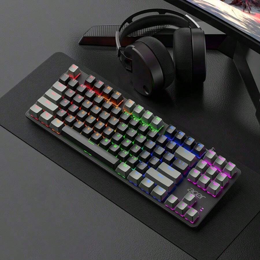 Acer OKW132 Split Mechanical Keyboard Medical Grade Silicone Keycaps 87 ...