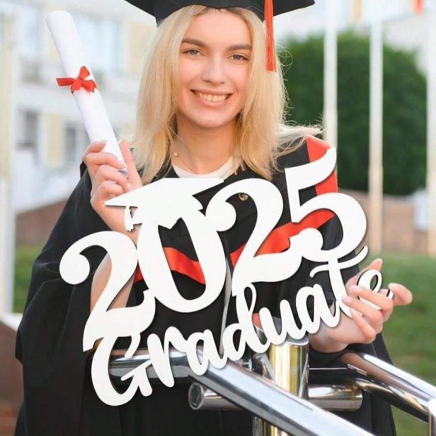 2025 Graduation Party Decorations Wooden Sign Blue Class Of 2025 Photo ...