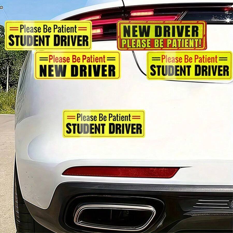 3pcs Multi-Color Student Driver Magnetic Decal, Reflective Magnetic ...