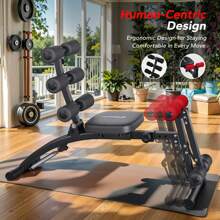 MERACH Ab Machine, Multi-Functional Adjustable Ab Trainer & Exercise ...