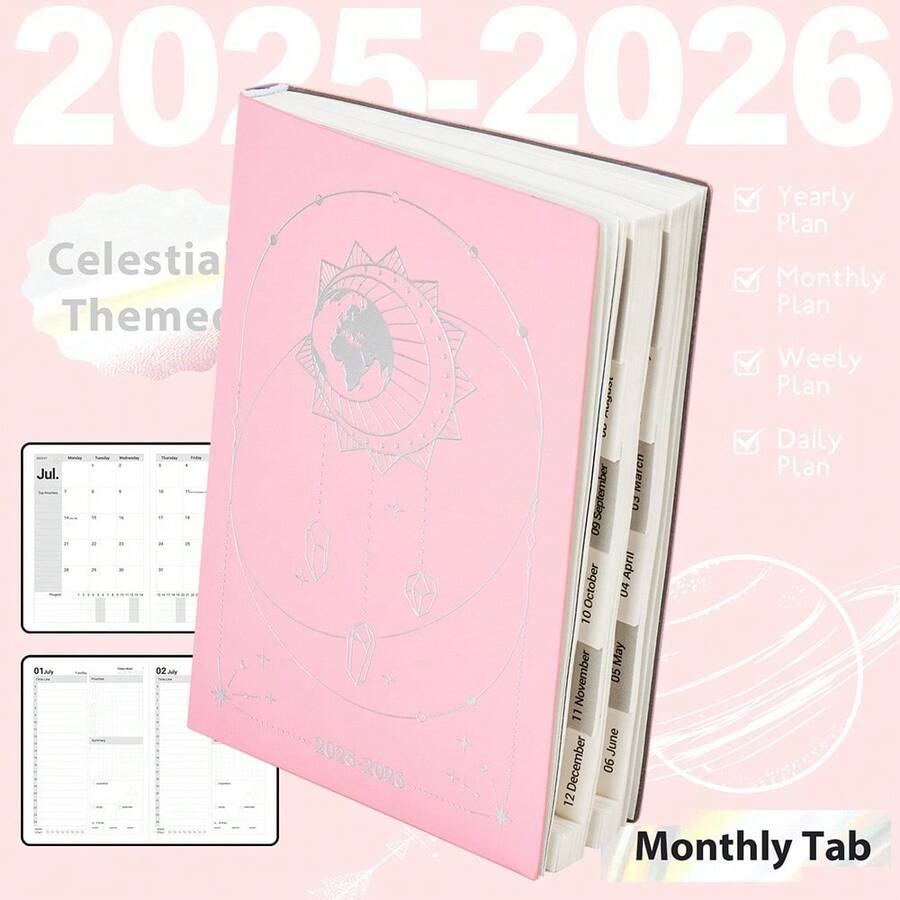 The A5 Diary Book With Starry Sky Pattern For 2025-2026 Can Be Used To ...