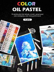 Mobee Good Quality Oil Paste 12/18/24/36 Student Art Professional Good Quality Korea Formula For ...