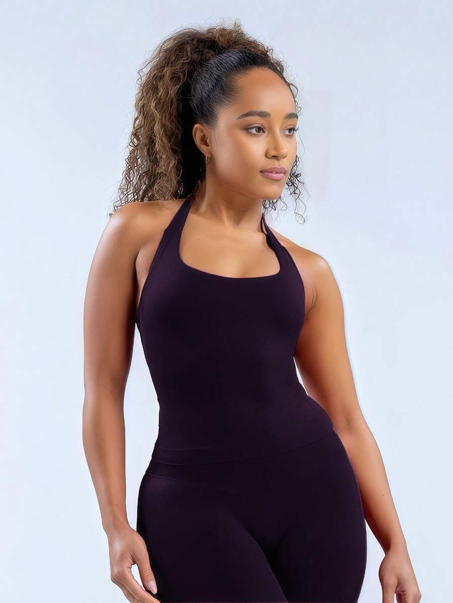 Impact Halter Top Women Impact Longline Halter Tops Workout Longline ...