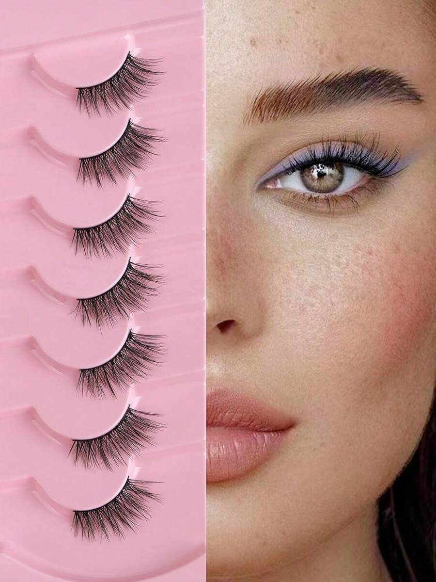 Half Eyelashes Natural Look False Eyelashes Half Lashes Cat Eye 14mm ...