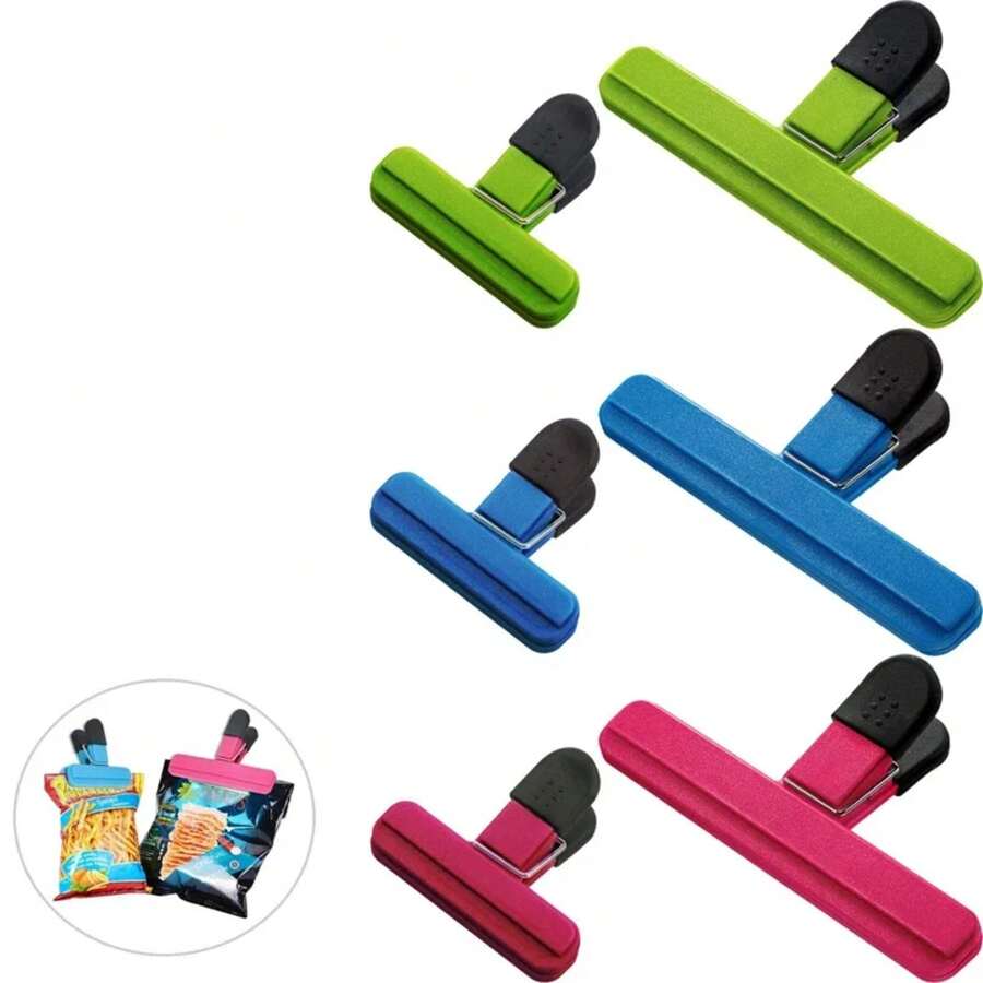 Large Chip Bag Clips Plastic Assorted Sizes Food Bag Clips Tight Seal ...