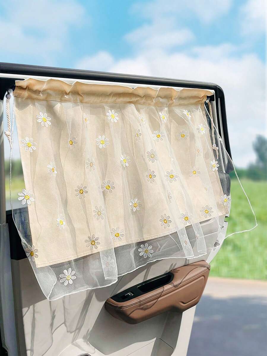 1pc Car Sunshade Side Curtain Suction Cup Type Interior Curtain For Sun ...
